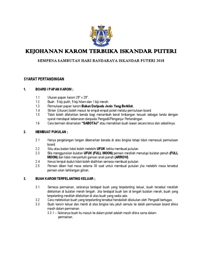 Peraturan Karom | PDF