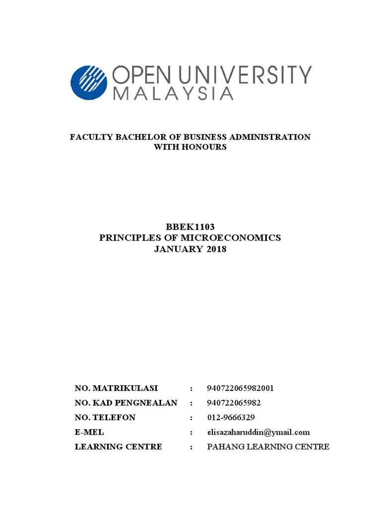 Assigment BBPP1103 Sem1 2017 | PDF