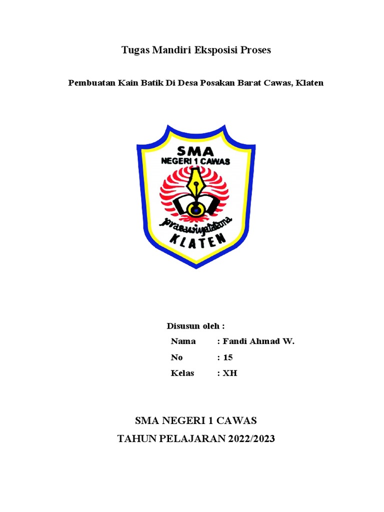 Proses Pembuatan Batik | PDF