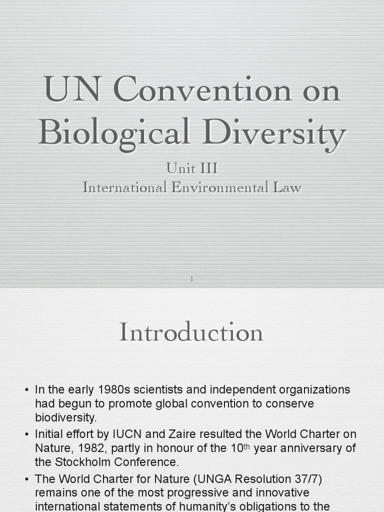 Convention On Biological Diversity 1992 | PDF | Biodiversity ...