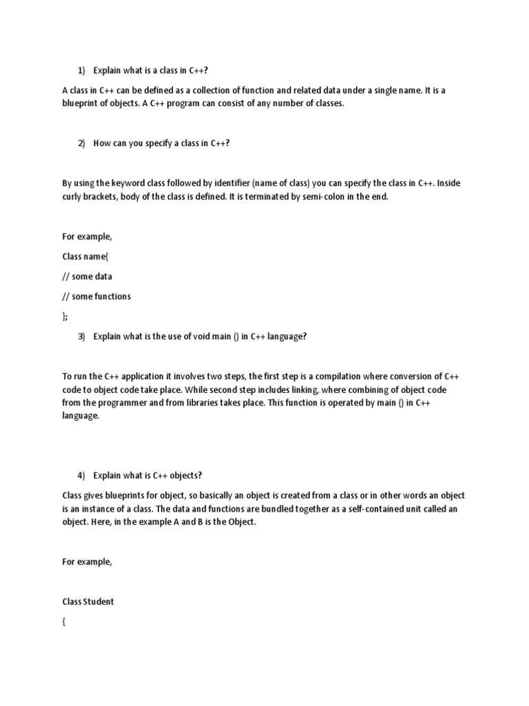 C Viva Questions Pdf C Class Computer Programming