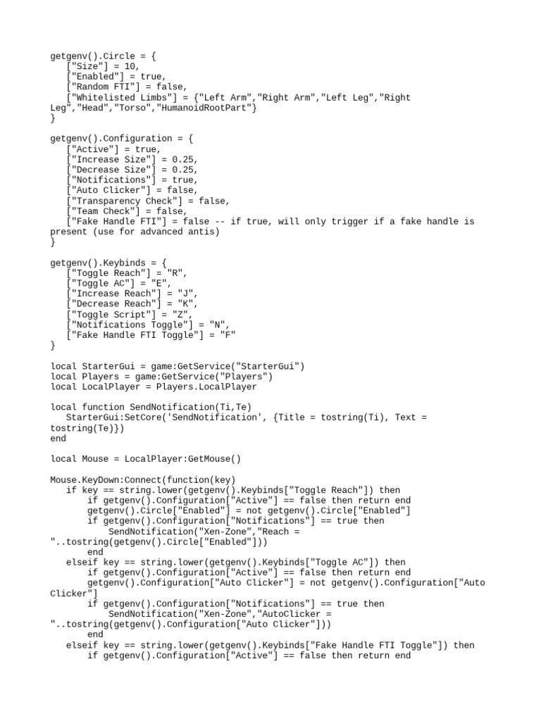 Roblox Sword Reach Script | PDF
