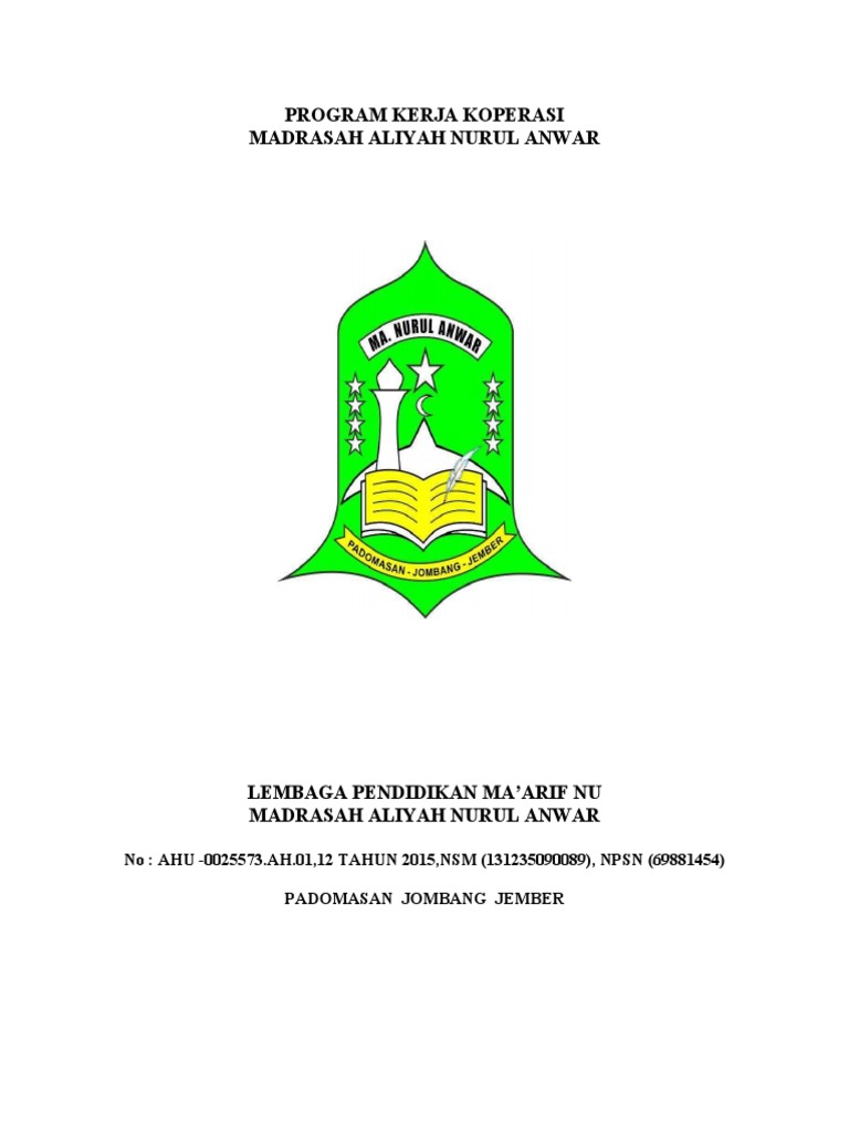 Program Kerja Koperasi | PDF