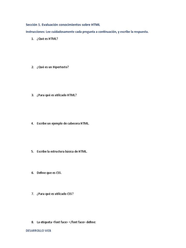 Examen 03 Teórico | PDF | HTML | Página web