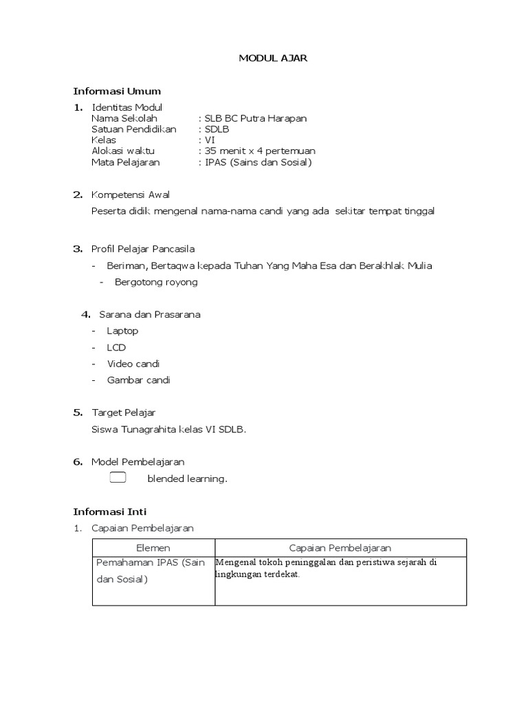 Modul Ajar Kelas 6 Pdf