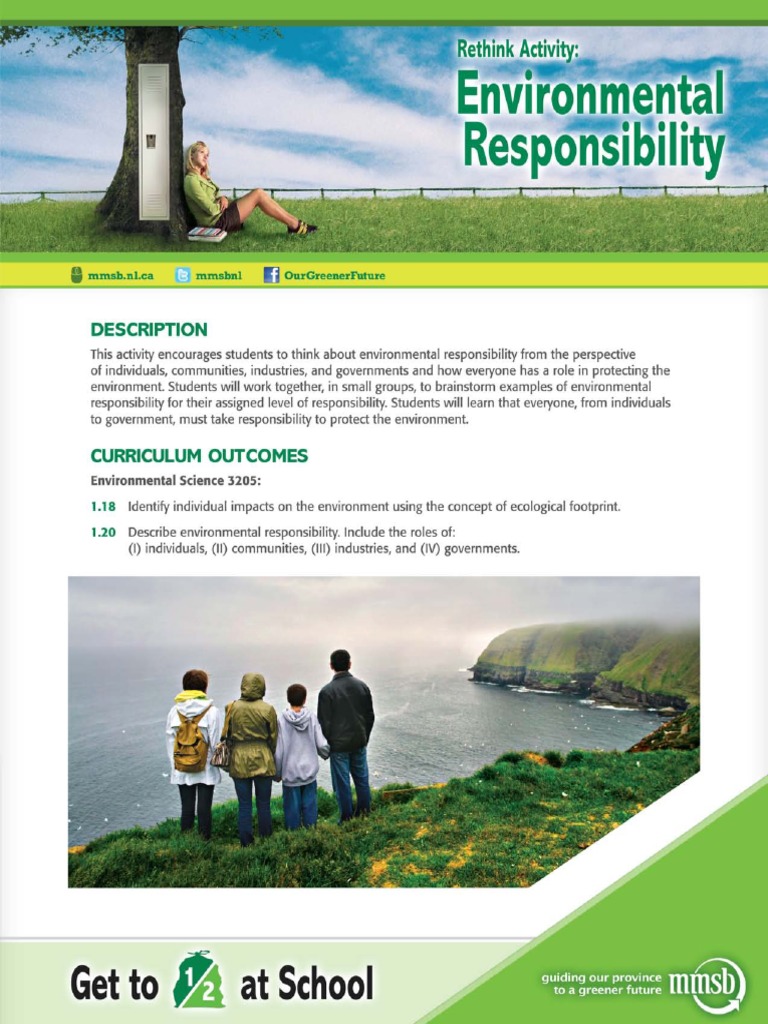 Environmental Responsibility Activity | PDF