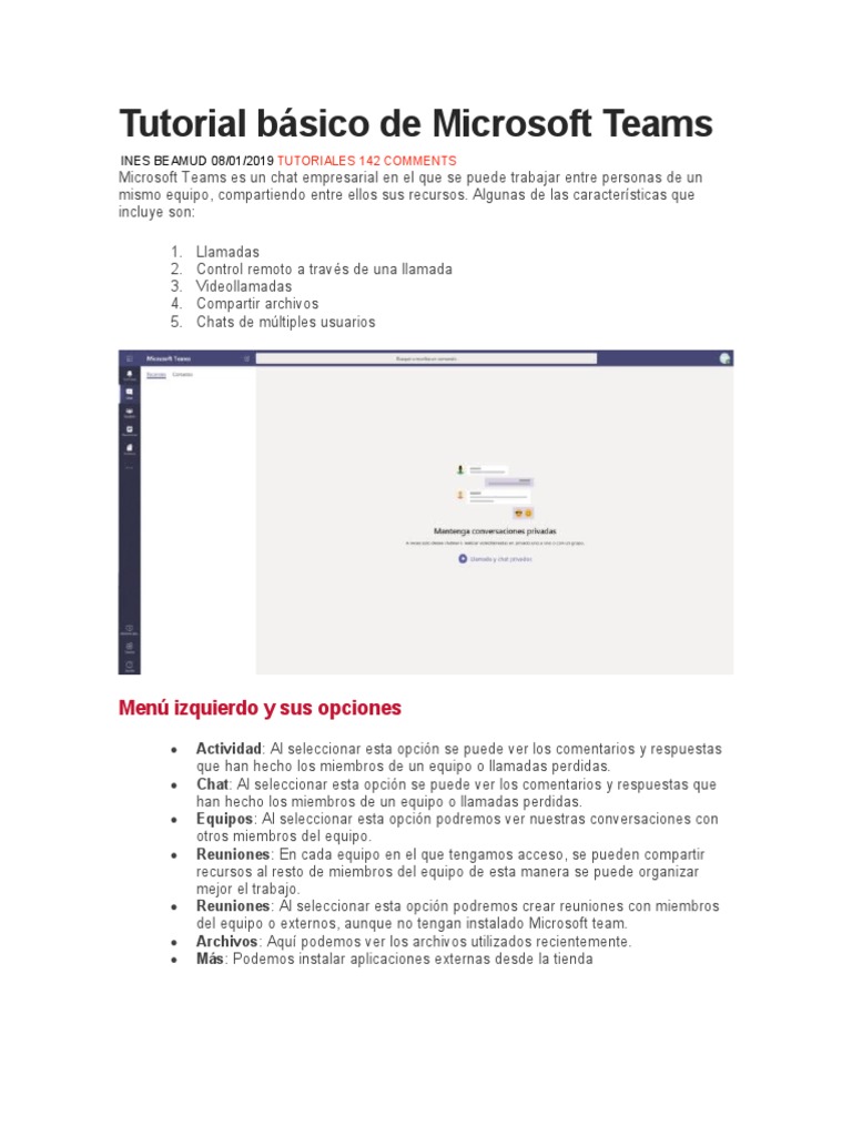 Tutorial Básico de Microsoft Teams | PDF | Computadoras