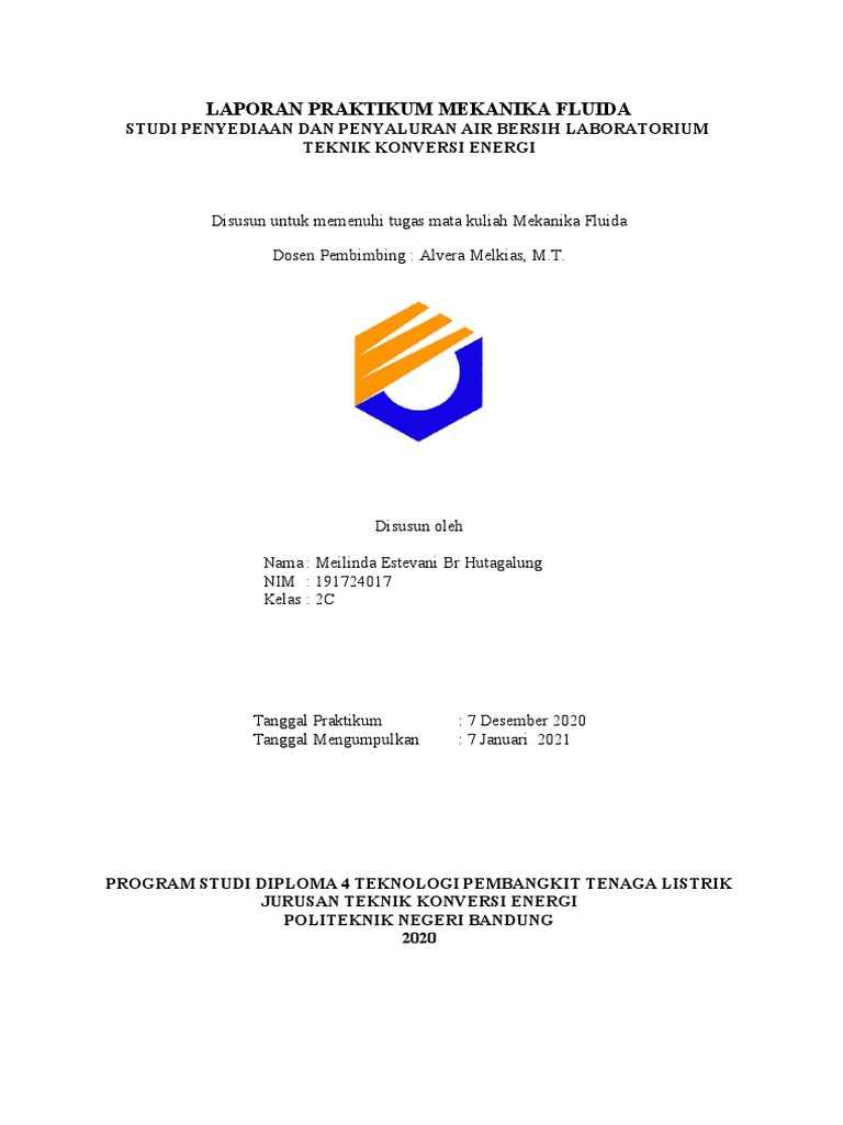Meilinda Estevani - 191724017 - Laprak Job 1 Mekanika Fluida Final | PDF