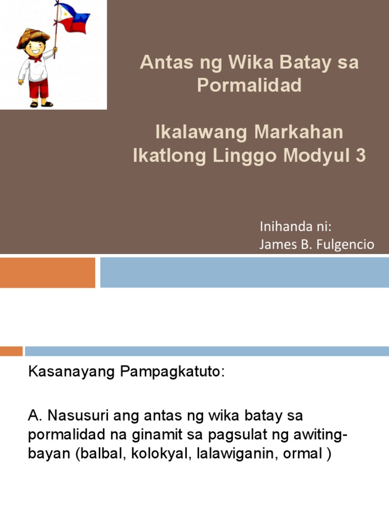 Antas NG Wika | PDF Antas NG Wika | PDF