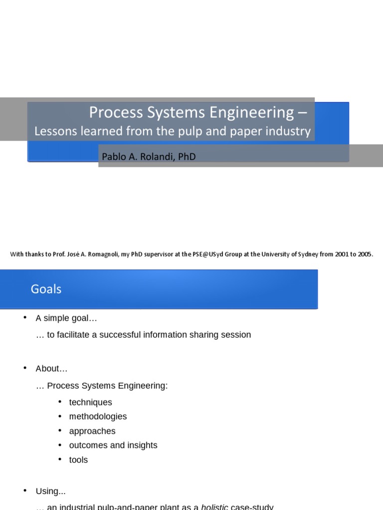 Process Engineering of Pulp & Paper Industry | PDF | Mathematical Optimization | Equations