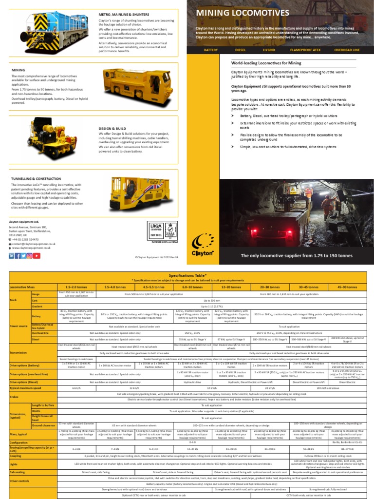 Mining Product Leaflet Rev 04 | PDF | Rolling Stock | Wheeled Vehicles