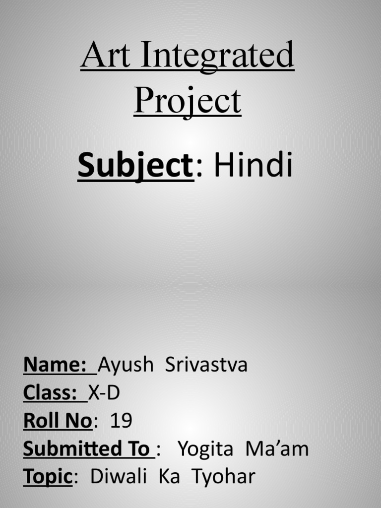 Hindi Project | PDF
