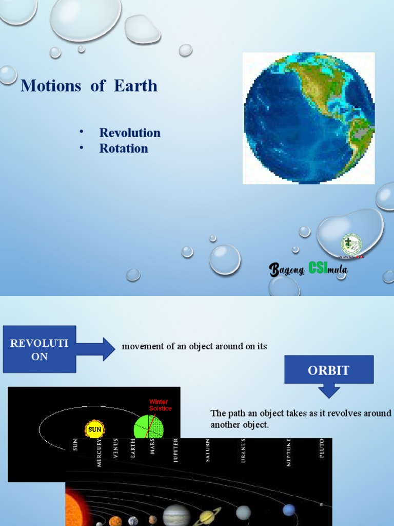 Motions of Earth | PDF