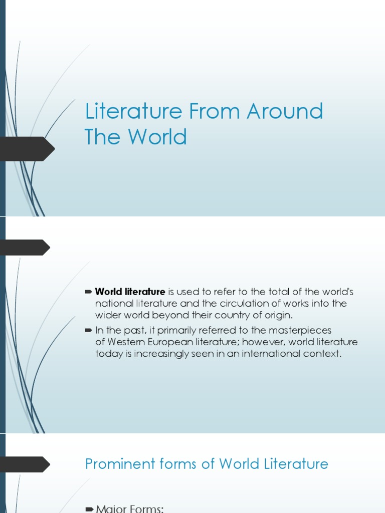 SY 20 21 Literature Lesson 7 Genres and Feaures of World Literature ...