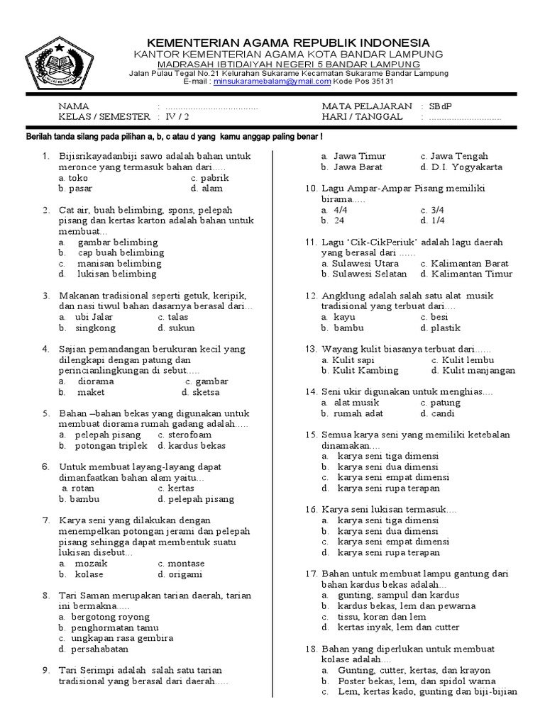 PAT SBDP 4 SMT 2 T.P. 2021-2022 @ | PDF