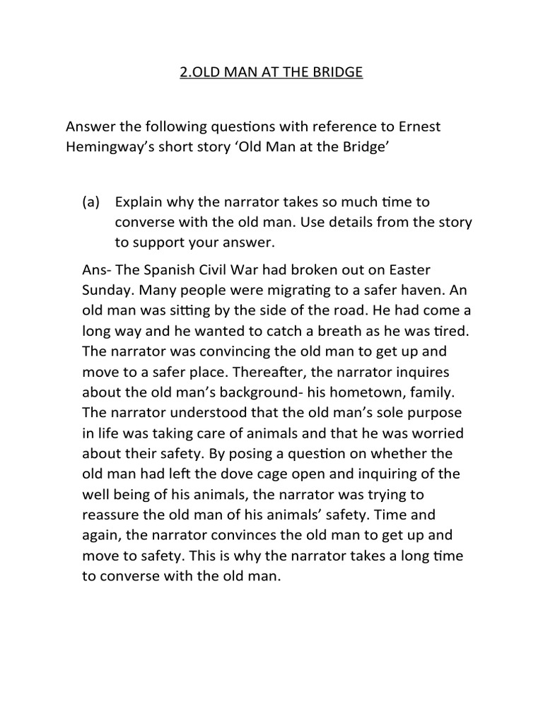 Old Man at The Bridge Notes | PDF | Classics