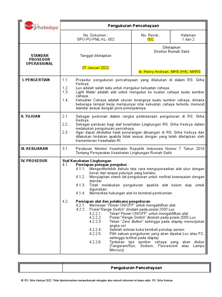 Pengukuran Pencahayaan | PDF