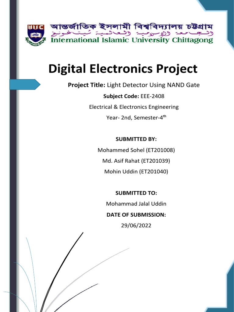 Digital Electronics Project | PDF | Logic Gate | Electrical Resistance ...