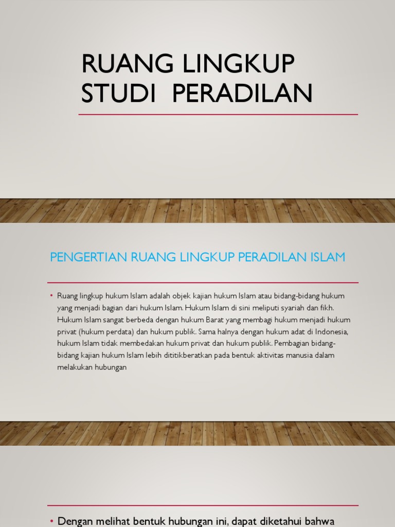 Ruang Lingkup Peradilan Islam | PDF | Ilmu Sosial