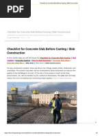 Foundation Inspection Checklist | PDF | Foundation (Engineering) | Concrete