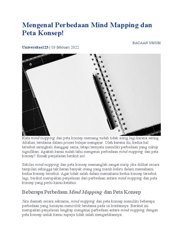 Mengenal Perbedaan Mind Mapping Dan Peta Konsep | PDF