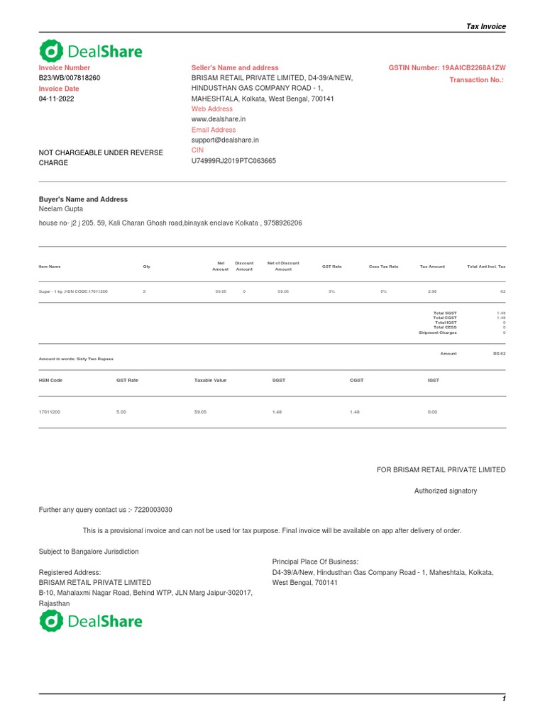 Index | PDF | Invoice | Value Added Tax