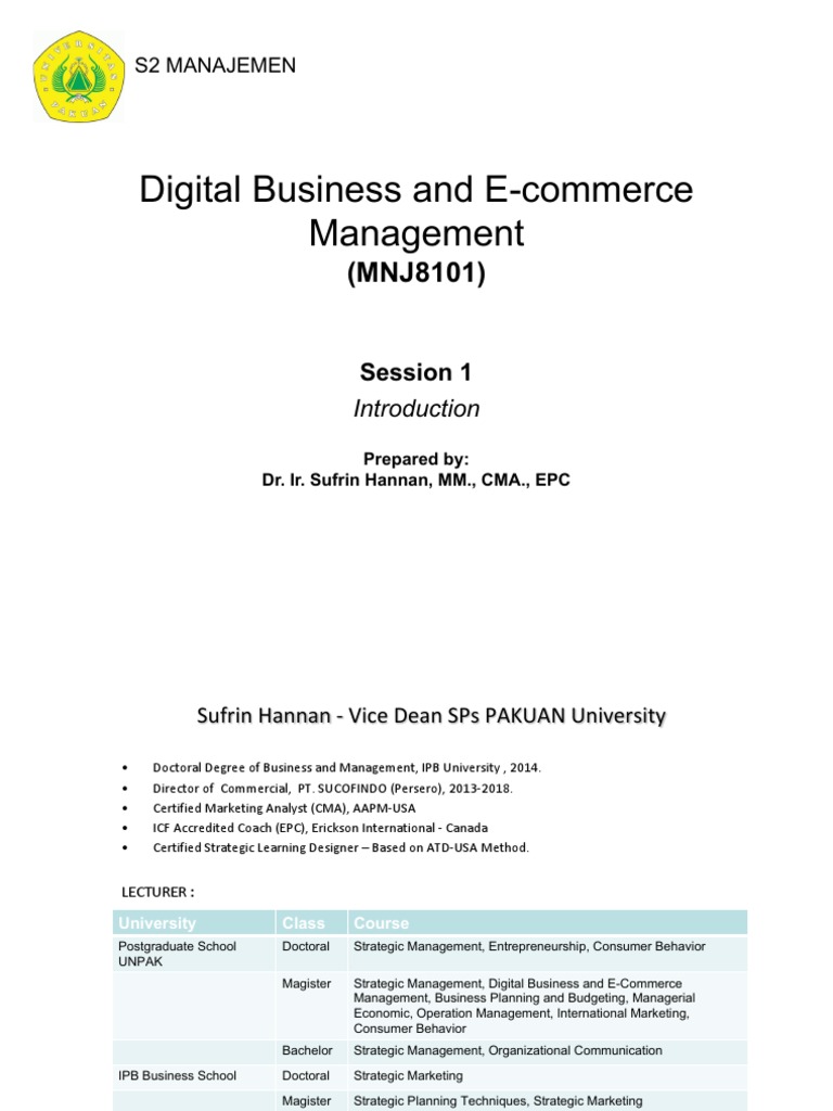 Topic 1. Introduction To Digital Business and E-Commerce | PDF
