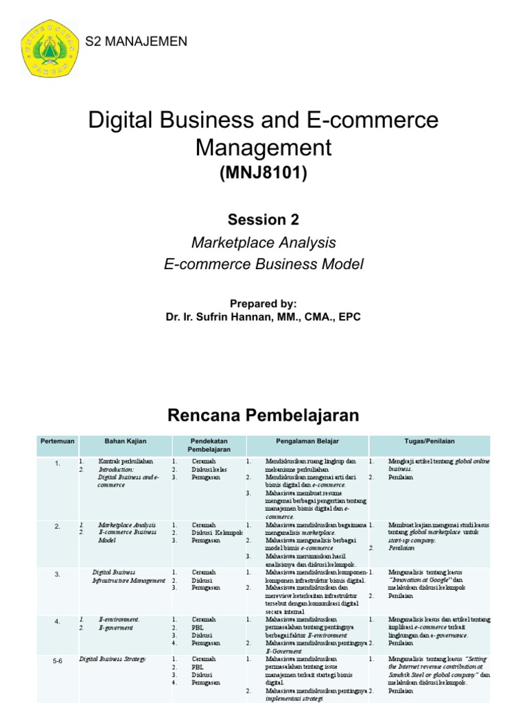 Analisis Marketplace E-commerce Digital | PDF