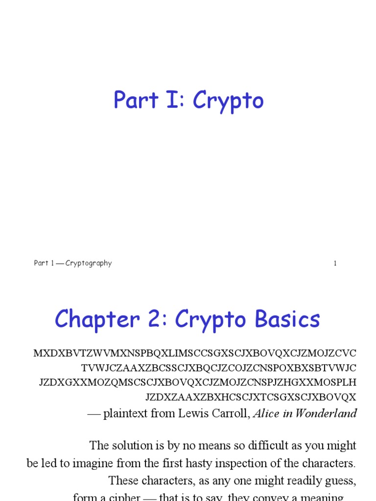 1 Crypto | PDF | Cryptography | Cryptanalysis