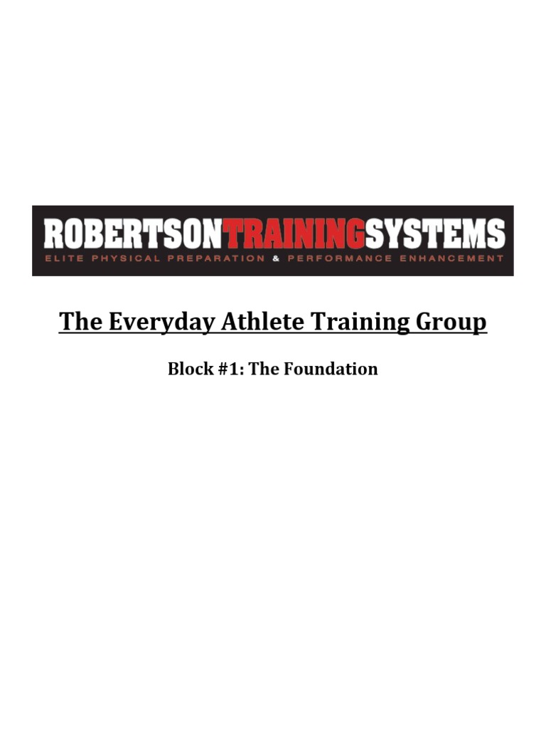 Everyday Athlete Program: Block 1 Overview | PDF | Human Anatomy ...