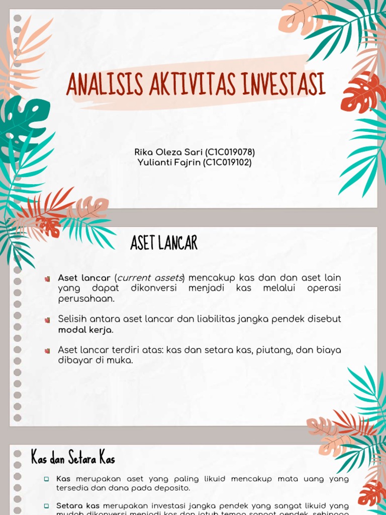 Analisis Aktivitas Investasi | PDF