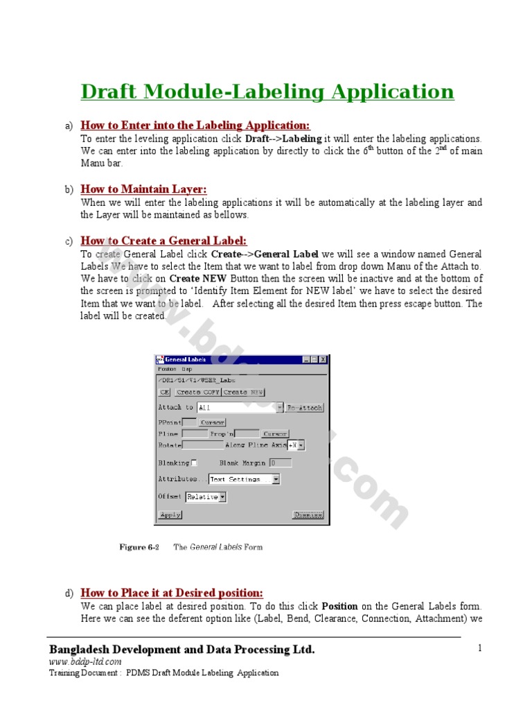 Pdms Draft Module Labeling Application Pdf Computer Architecture Computer Engineering