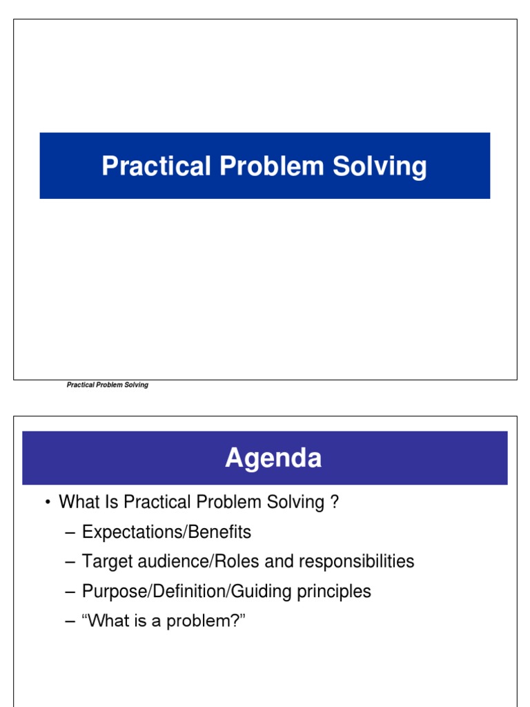 Problem Solving | PDF | Leadership | Evaluation
