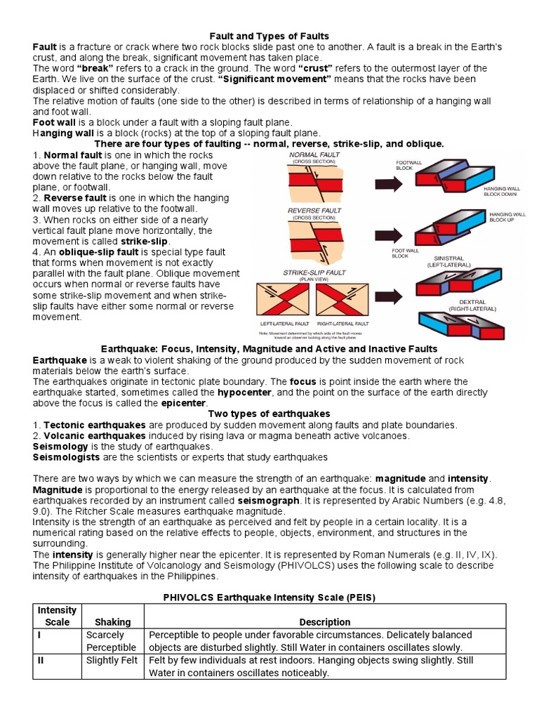 Earthquakes and Faults | PDF | Fault (Geology) | Earthquakes