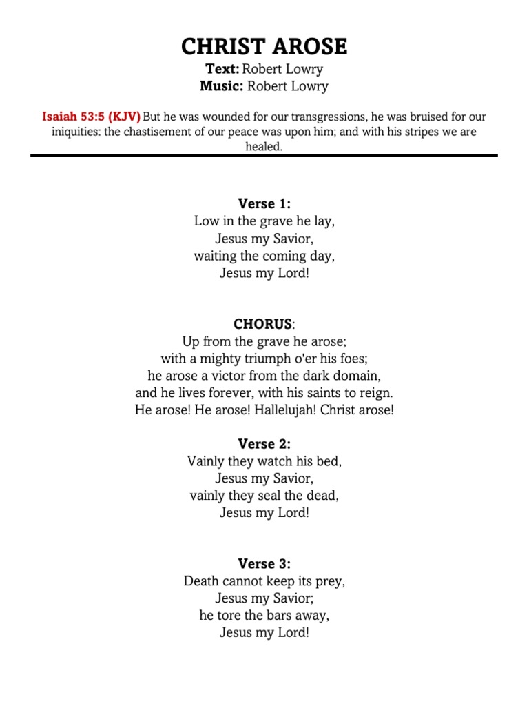 Christ Arose | PDF | Religion & Spirituality