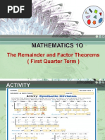 Ppt-Math 10-Quarter 2 Week 2 | PDF | Polynomial | Zero Of A Function