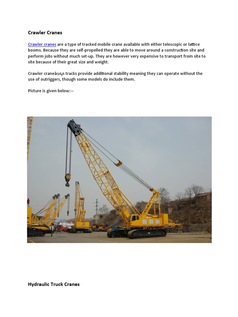 Crane Types | PDF
