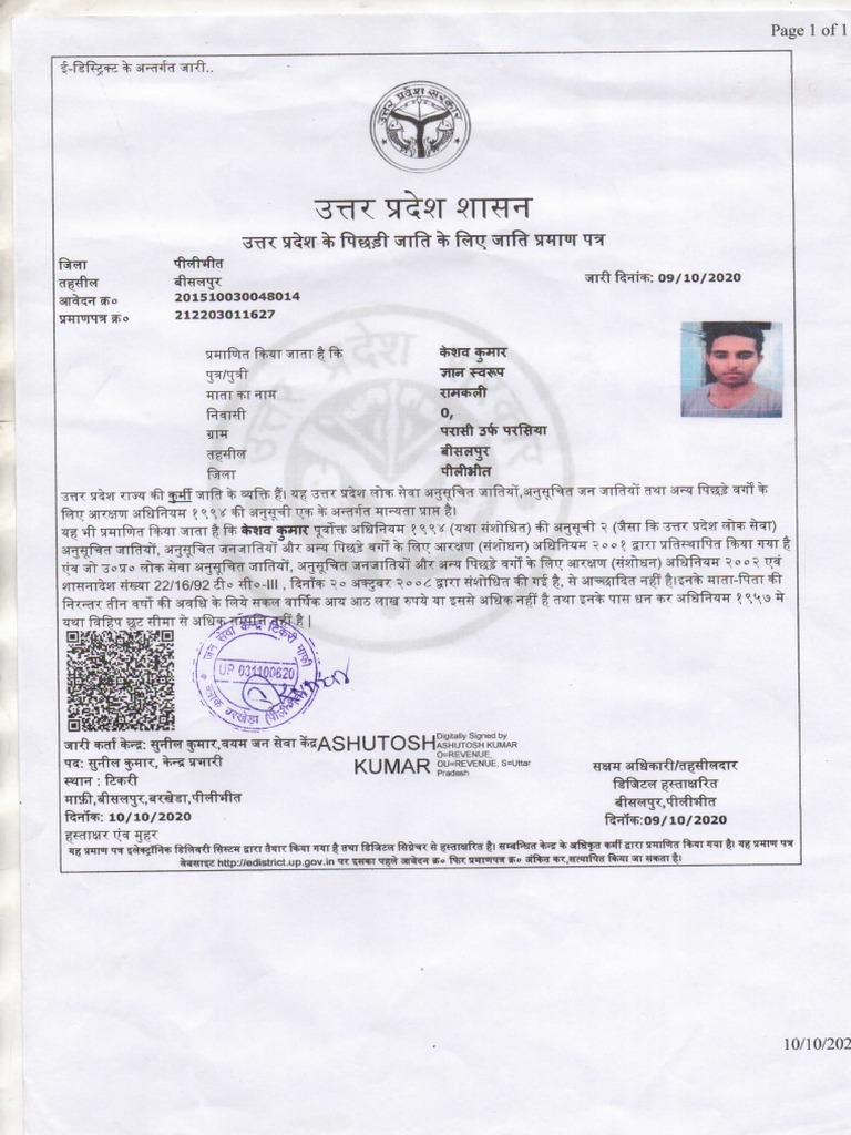 Keshav Kumar CAste | PDF