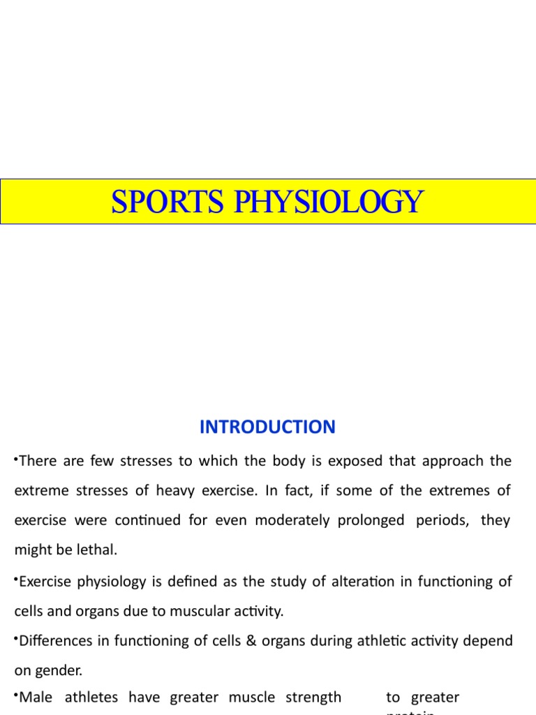 Sports Physiology | PDF | Skeletal Muscle | Lung