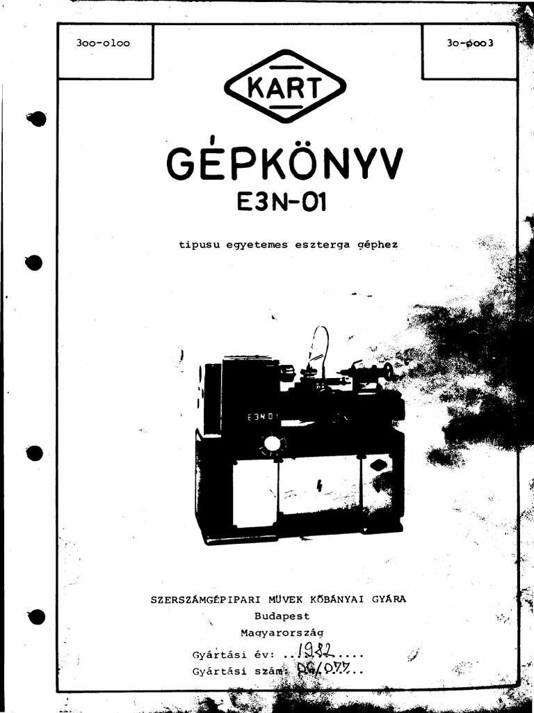 Eszterga E3n | PDF
