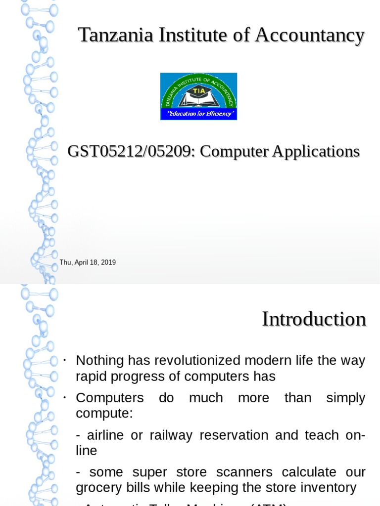 Chapter 01 Introduction To Computers Pdf Microcomputers Input Output
