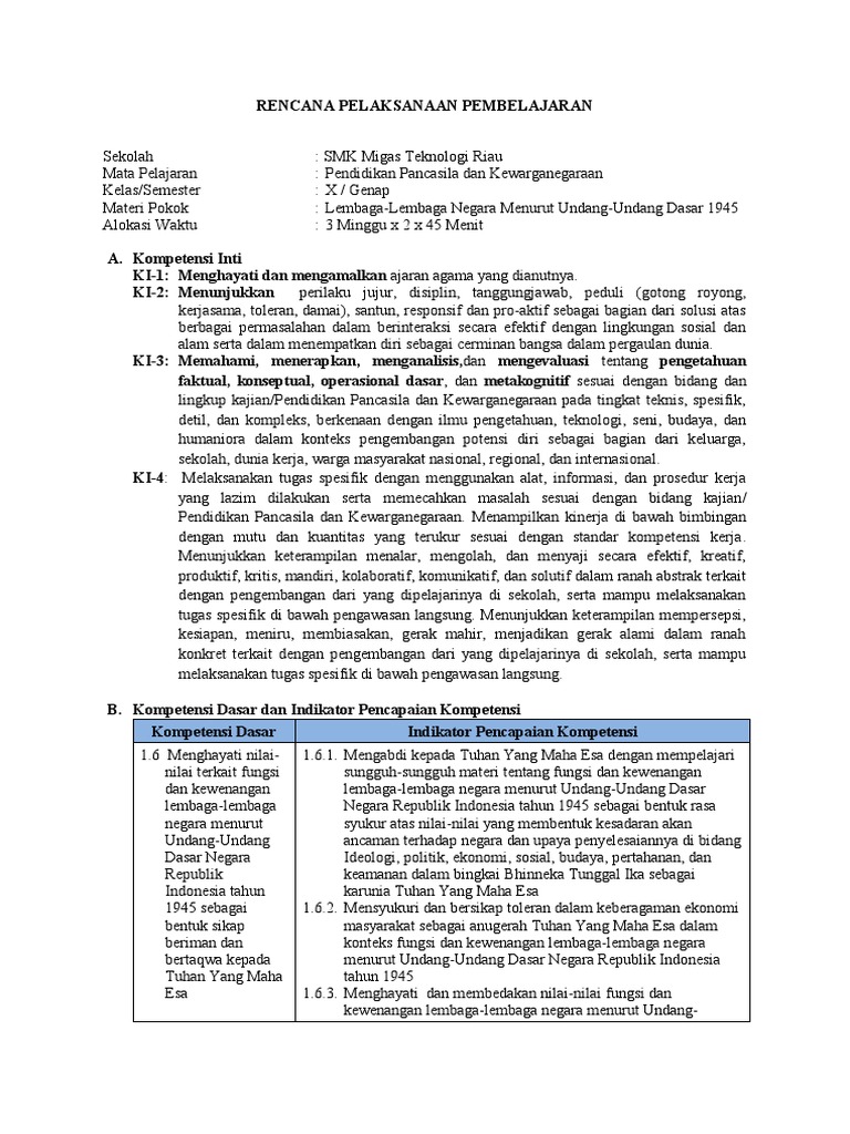 RPP 6 PPKN X | PDF | Politik