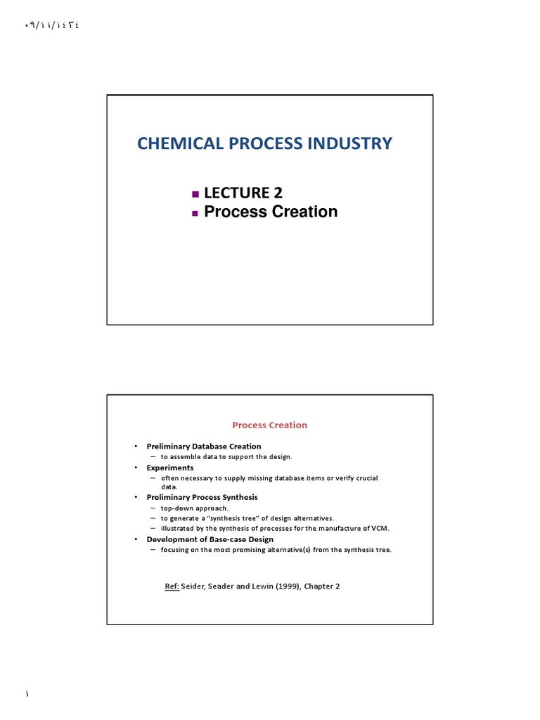 Process Industry Lecture 2 | PDF | Chlorine | Ethylene