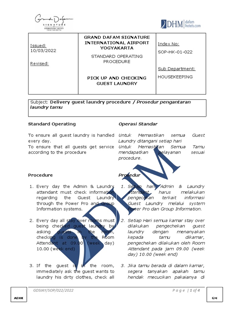 022 Pick Up Guest Laundry | PDF