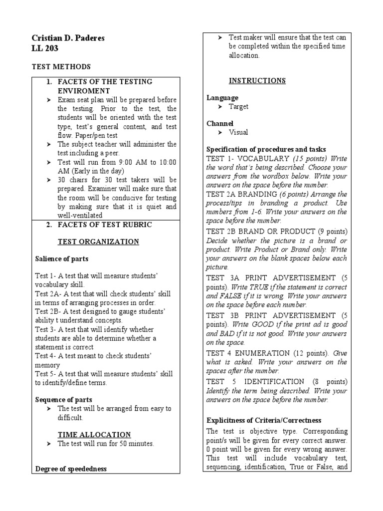 Concept Paper | PDF | Test (Assessment) | Cognition