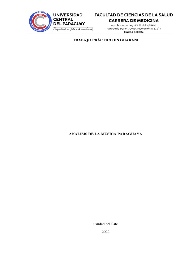 Analisis de La Musica Paraguaya | PDF | Paraguay | Las artes escénicas