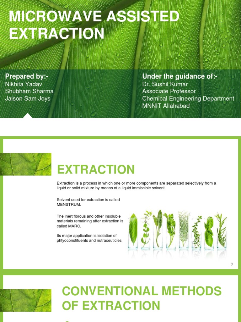 MICROWAVE EXTRACTION GUIDE | PDF | Solubility | Water
