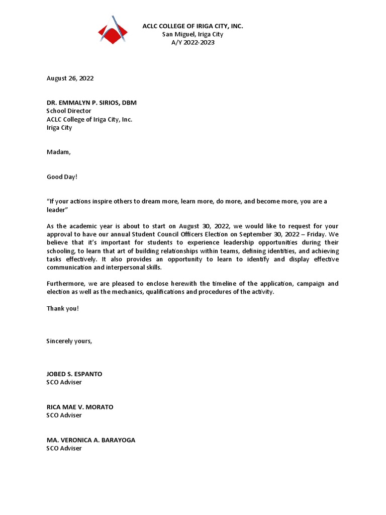 Letter Sco | PDF | Communication