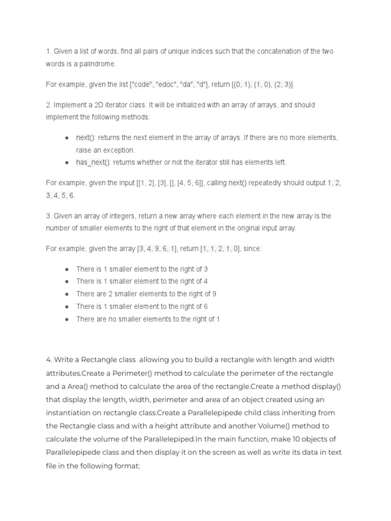 Coding Problems | Download Free PDF | Method (Computer Programming ...