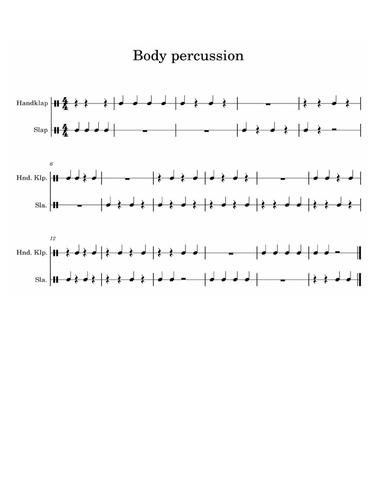 Body Percussion 1 | PDF